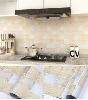 China Modern Tile Mosaic Ceramic Wallpaper Roll for Kitchen Cupboard Cabinet Furniture Self Adhesive DIY Wall Stickers for sale
