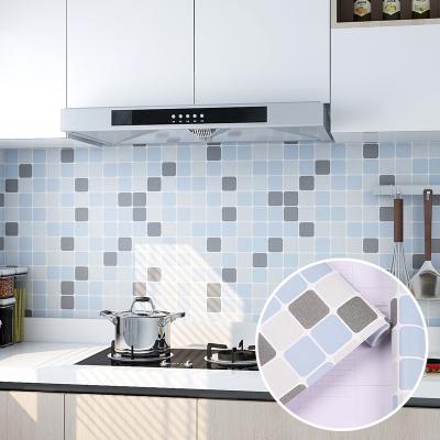 China Modern Style Peel and Stick Kitchen Backsplash Wallpaper Fireproof PVC Vinyl Wall Tile Stickers for sale