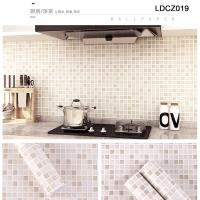 China Paper Back Vinyl Wallpapers Waterproof Self-adhesive Wallpaper Mosaic Tile/Ceramic Wallpaper for sale