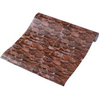 China Vinyl Adhesive Stone Brick Wallpaper Modern 3D Design for Home Decor Vintage Style for sale