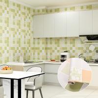 China PVC Self-Adhesive Wall Sticker for Bathroom Waterproof Kitchen Countertop Decorative Tile Wallpaper for sale