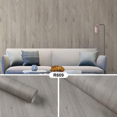 China Adhesive Paper & Film Plastic Film Wall Stickers Wall Panel Wood Grain PVC Film for sale