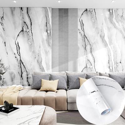China Glossy Marble Gold PVC Self-Adhesive Film for Furniture and Interior Decoration for Living Room for sale