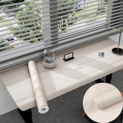 China Self-Adhesive PVC Wood Grain Wallpaper Waterproof Brown for sale