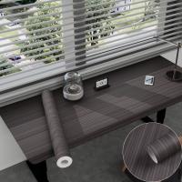 China Self-Adhesive PVC Wood Grain Wallpaper Waterproof Brown for sale