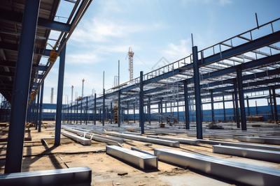 China Large Sized Modular Steel Structures Q355B Q460 Steel Warehouse Building Hurricane Proof for sale