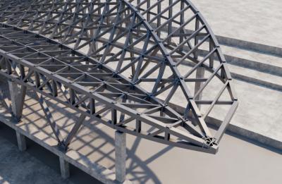 China Custom Special Shaped Bracing Steel Frame Structural System For Architectural Projects for sale