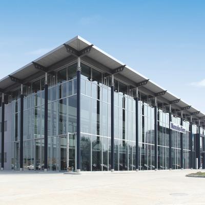 China Modular Exhibition Space with Large Column-Free Interior and Insulated Composite Panels for Steel Structure Halls for sale