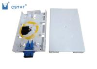 China Wall Mounted FTTH Distribution Box 2 Port Loaded 1 SC Duplex Adapter ABS Plastic for sale