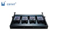 China Black MPO 19 Fiber Optic Patch Panel High Capacity With 4pcs MPO Cassette for sale