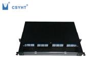 China Black MPO 19 Fiber Optic Patch Panel High Capacity With 4pcs MPO Cassette for sale