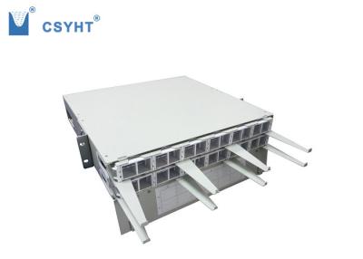 China Aluminum Fiber Optic Patch Panel , Small Fiber Patch Panel LC Quad Adapter for sale
