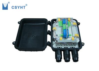 China FTTB Plastic 24f Horizantal Fiber Optic INLINE BLACK COLOR ENClosure ABS for sale