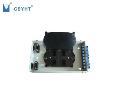 China Metal 8 Port Wall Mounted Distribution Box With Plastic Splice Tray Inside for sale