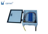 China 12 Port FTTH Fiber Optic Terminal Box Load 12pcs SC Simplex Adapter Outdoor Wall Mounted for sale