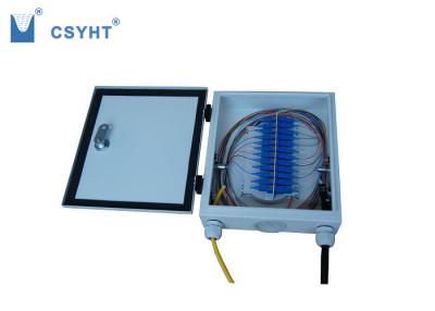 China 12 Port FTTH Fiber Optic Terminal Box Load 12pcs SC Simplex Adapter Outdoor Wall Mounted for sale
