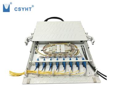 China Plastic drawer fiber optic patch panel 24 port 19inch 1U used in fiber optic cabinet for sale