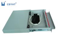 China 24 core 19inch 1U fiber optic patch panel load SC , FC , LC , ST simplex adapter for sale