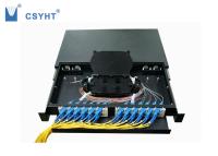 China 24FO ODF rack mounted fiber optic patch panel 19inch 1U height for sale