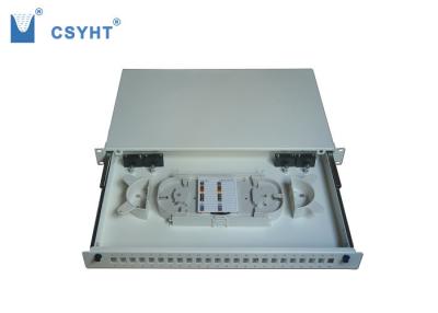 China 1U 19'' Rack Mount 24 Ports FTTH Fiber Patch Panel Drawer Type for sale