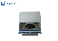 China 144 Port Metal Fiber Optic Patch Panel 19 Inch Slidable Type White / Black Color Painting for sale