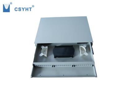 China 19inch rack mounted fiber optic patch panel drawer type 1U 24 SC port for sale
