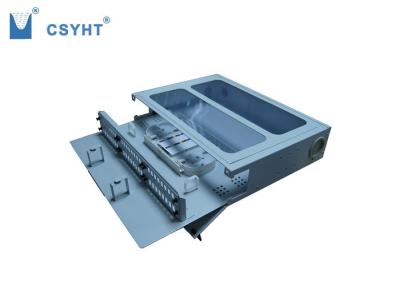 China Aluminum FTTH Outdoor Fiber Patch Panel ODF 48 Port With Transparent Cover for sale
