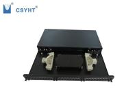 China Compact Design Black Box Fiber Patch Panel No Guide Rail 426x221.5x42mm for sale