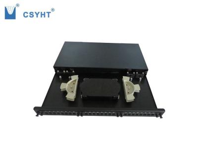 China Compact Design Black Box Fiber Patch Panel No Guide Rail 426x221.5x42mm for sale