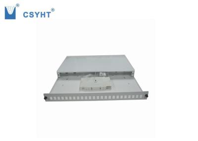 China Rack mounted slidable fiber optic terminal box 24fo odf 19inch 1U for sale