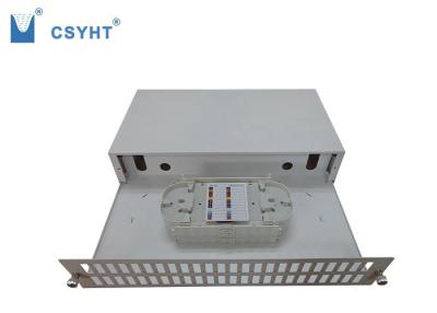 China Slidable Rack Mounted Fiber Optic Patch Panel , 2U Height High Density Fiber Patch Panel for sale