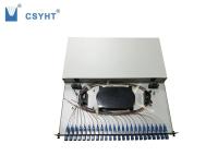 China Grey White Pre Terminated Fiber Patch Panel 1U Drawer Type Without Sliding Rail for sale