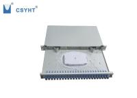 China Slidable Type Fiber Optic Cable Patch Panel 1U Height Electrostatic Power Painting for sale