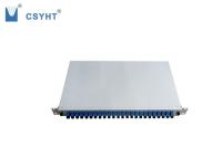 China Slidable Type Fiber Optic Cable Patch Panel 1U Height Electrostatic Power Painting for sale