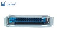 China Modular Design 24 Port SC Fiber Patch Panel Cold Roll Steel With 2pcs Splice Trays for sale