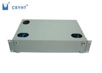 China Modular Design 24 Port SC Fiber Patch Panel Cold Roll Steel With 2pcs Splice Trays for sale