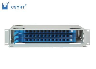 China 36FO 19 Inch Fiber Optic Patch Panel Rack Mount With 3pcs Splice Tray Inside for sale
