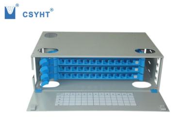 China Modular Fiber Optic Patch Panel , 48FO Fiber Enclosure Rack Mount Standard Size for sale