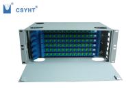 China 72 fiber rack mounted ODF with 6pcs fiber optic spice tray inside for sale