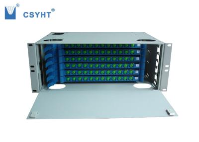 China 72 fiber rack mounted ODF with 6pcs fiber optic spice tray inside for sale