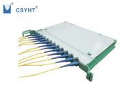 China 12 port 19inch rack mounted fiber optic patch panel with 1 splice tray for sale