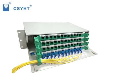 China 48 core fiber optic patch panel 19inch rack mounted load SC, LC, FC fiber optic adapter for sale