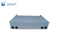 China Cold Roll Steel Fiber Optic Distribution Panel 48 Port Fixed Type 412x295x88mm for sale