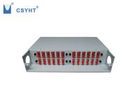 China Cold Roll Steel Fiber Optic Distribution Panel 48 Port Fixed Type 412x295x88mm for sale