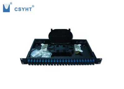 China 48 Fiber Fiber Optic Cable Termination Patch Panel 1U Rack Mounted Type for sale