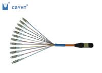 China MPO Fiber Optic Patch Cord , 12 Cores Single Mode / Multimode Fiber Patch Cable for sale