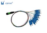 China MPO Fiber Optic Patch Cord , 12 Cores Single Mode / Multimode Fiber Patch Cable for sale