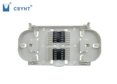 China 24FO Fiber Optic Tray With Transparent Cover And Color Identify Label for sale