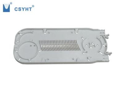 China White Stackable Fiber Cable Management Tray 24FO With Transparent Cover for sale