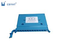 China 12 Port Fiber Optic Tray 358.3x264.4x25mm With Aluminum Blue Cover for sale